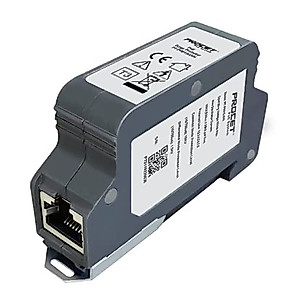 Procept 10KV Ethernet Surge Protector - Industrial Din Rail Gigabit Lightning Arrestor, PoE++ 120Wmax RJ45 Surge Protector, 1000Mbps Zinc Alloy -40℃ to 85℃, GDT Gas Discharge Tube