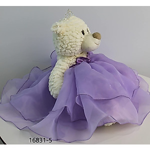 KINNEX 20" Quince Anos Teddy Bear in Lavender Dress - Collectible Last Doll Centerpiece (B16831-5)
