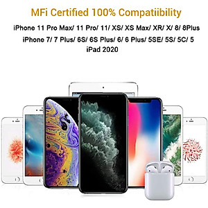 Marchpower Pink iPhone Charger Cable - MFi Certified Lightning Cord 3Pack 3ft 6ft 10ft USB-A Fast Charging Syncing Cable iPhone 14 13 12 Mini SE 11 Pro MAX Xs XR X 8 7 6 Plus S E iPad iPod AirPods Pr