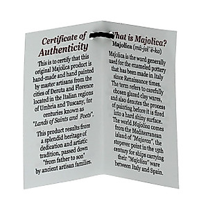 RAFFAELLESCO CLASSICO: Pasta Soup rimmed bowl fluted rims [0002CP-RAF] - Authentic hand painted in Deruta, Italy. Original design. Shipped from the USA with Certificate of Authenticity.