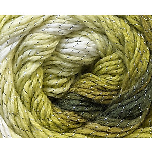 Lot of 4 x 100gr Skeins Ice Yarns Magic Glitz Hand Knitting Yarn Green Shades