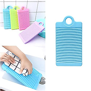 Cabilock Old School Washing Board Portable Non Washboard Plastic Hand Washing Board Underwear Washboard Mini Laundry Wash Board Clothes Washing Tool for Home Household (Blue) Manual Clothes Washer