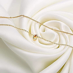 Gold Layered Initial Bracelets for Women, 14K Gold Filled Cute Layering Letter C Bracelet Personalized Layered Initial Jewelry Gold Bracelets for Women Teen Girls Gifts(C)