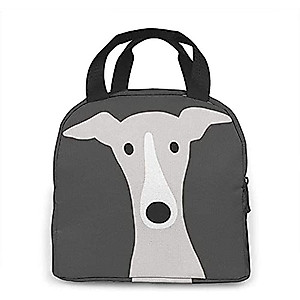 Lunch Bag Greyhound Italian Cute Whippet Dog Lunch Box Insulated Bag Tote Bag For Men/Women Work Travel