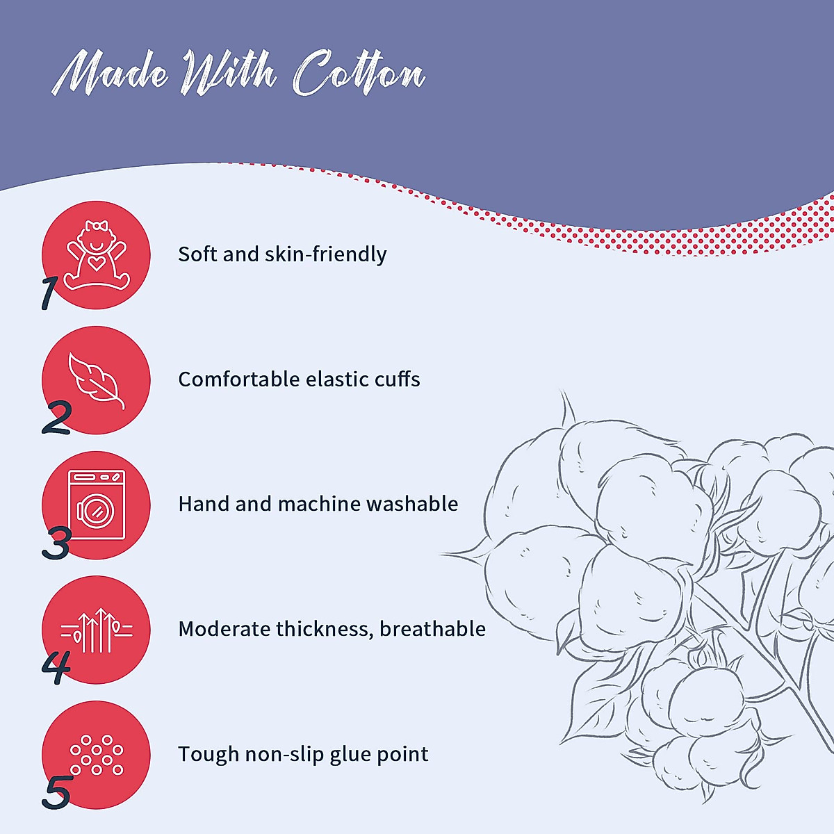 Sosenfer Non Slip Toddler Socks with Grippers,5 Pairs Non Skid Ankle Socks for 4-7 Years Baby Kids Made With Cotton-5 Pairs blue