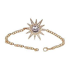 Trendy Fashion Jewelry Women Western Boot Chain Gold Metal Bracelet Anklet Shoe Star Sun Flower Charm Accessory