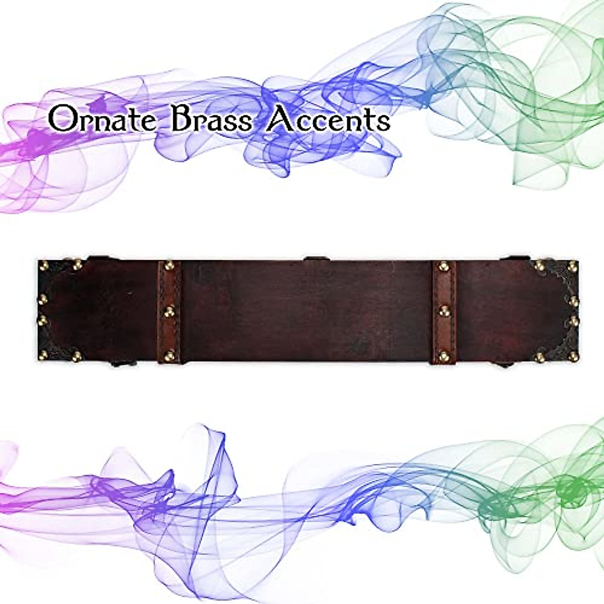 Cottage Garden Witch Wizard Handcrafted Wood Magic Wand Box, 18 inch, Mahogany