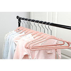 ManGotree Baby Hangers, Childrens Hangers Kids Coat Hangers with Ultra Thin & Non-Slip Design 15 Pack (Pink)