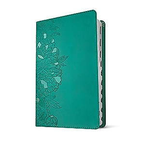 NLT Super Giant Print Bible, Filament Enabled (LeatherLike, Peony Rich Teal, Indexed, Red Letter)