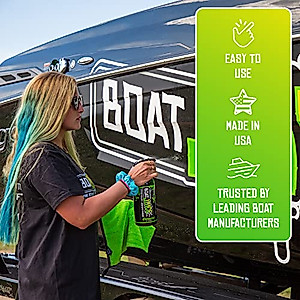 Boat Juice Boat Cleaner Kit - Exterior Boat Cleaner Water Spot Remover, Interior Boat Cleaner for Seats and Vinyl, 2 Microfiber Towels - Boat Cleaning Kit, Boat Detailing Kit, Boat Accessories (Kit)