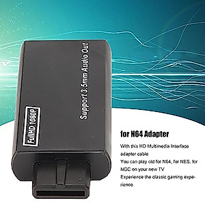 Septpenta for N64 to HD Multimedia Interface Adapter, Compatible for N64, (PAL, NTSC) Display Modes, Plug and Play, Displayed On 1080P HD TV/Moniter