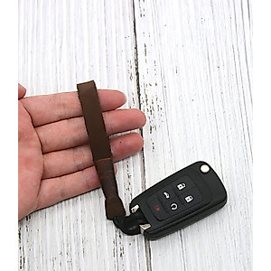 LAGIPA Leather Car Key Fob Keychain, Non-metallic Car Key Rope Lanyard Holder, No Metal Scratch