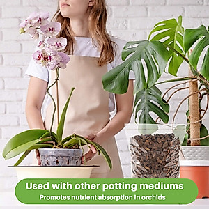 9OZ Orchid Bark Planting Soil - Sukh Orchid Potting Mix Horticultural Cypress Mulch Horticulture Dryad Pine Bark Natural Wood Chips Soil Cover for Plants Garden Orchid Medium Indoor Plants (5-12mm)