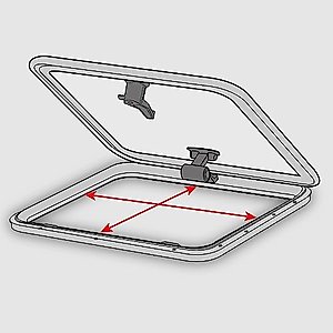 Waterline Design | Mosquito Net/Bug Screen for Boats Setup from The Inside with Magnet or Suction Cup. Bug Free Environment. for All Brands of Small hatches (1405) Hatch is not Included.