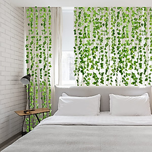joyhalo 24 Pack 176Ft Fake Vines for Room Decor, Ivy Leaves Garland Greenery for Bedroom Decor, Aesthetic Hanging Vines for Wall Decor