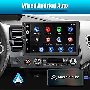 2G+32G Car Radio Stereo for Honda Civic 2006-2011 Andriod 11 with Bluetooth GPS Navigation Wireless Apple CarPlay Andriod Auto