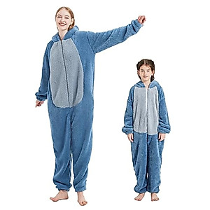 III HHONS Onesies Animal Adult Costume Pajamas Cosplay Halloween Onesie for Men Women