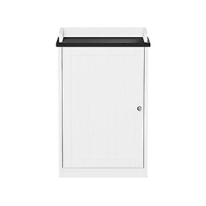 Lavish Home Bathroom Floor Cabinet-29 ”, White
