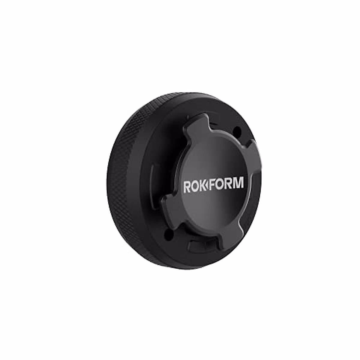 Rokform - Phone Case Mount, Secure Aluminum Car and Truck Dash Phone Holder, Sticks to Any Flat Surface, Compatible Twist Lock Cases (Black)