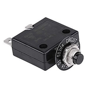 5 A / 8 A / 10 A / 15 A / 18 A / 20 A / 30 A Thermal Switch Reset, Current Overload Device Circuit Breaker Manual Reset Circuit Breaker Overcurrent Protector(5A)