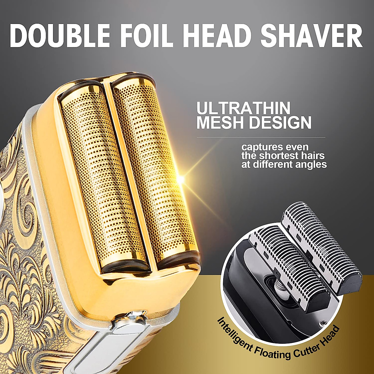 RESUXI Professional Hair Clippers for Men Hair Trimmer Set,Barber Clippers and Beard Trimmer Set Cordless Hair Cutting Grooming Haircut Kit USB Rechargeable Adjustable LED Display