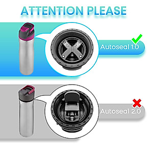 BOSORIO 4 Pack Gaskets Compatible with Contigo AUTOSEAL 24oz Water Bottle, Replacement Rubber Seal Part for Contigo AUTOSEAL Lid with White Button, Replacement Silicone O Ring