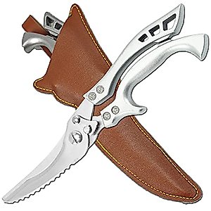 Upgrade Heavy Duty Stainless Steel Kitchen Scissors,Multipurpose Ultra Sharp Utility Scissors, Professional Poultry Shears for Bone, Chicken, Meat, Fish, Turkey,Vegetables,Barbecue Scissors.