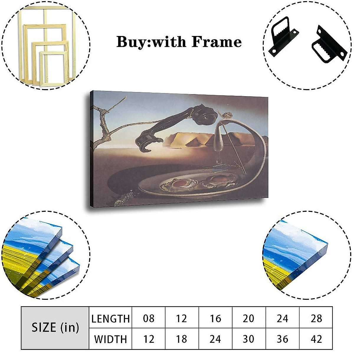 40 Famous Paintings by Dali - The Sublime Moment by Salvador Dali Canvas Art Poster and Wall Art Picture Print Modern Family Bedroom Decor Posters 16x24inch(40x60cm)