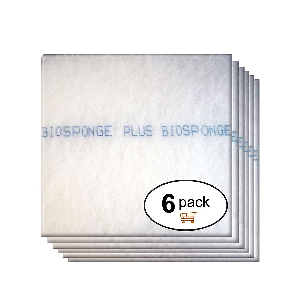 15 1/2 x 15 1/2 BioSponge plus air filter refill (6 pack) One year supply