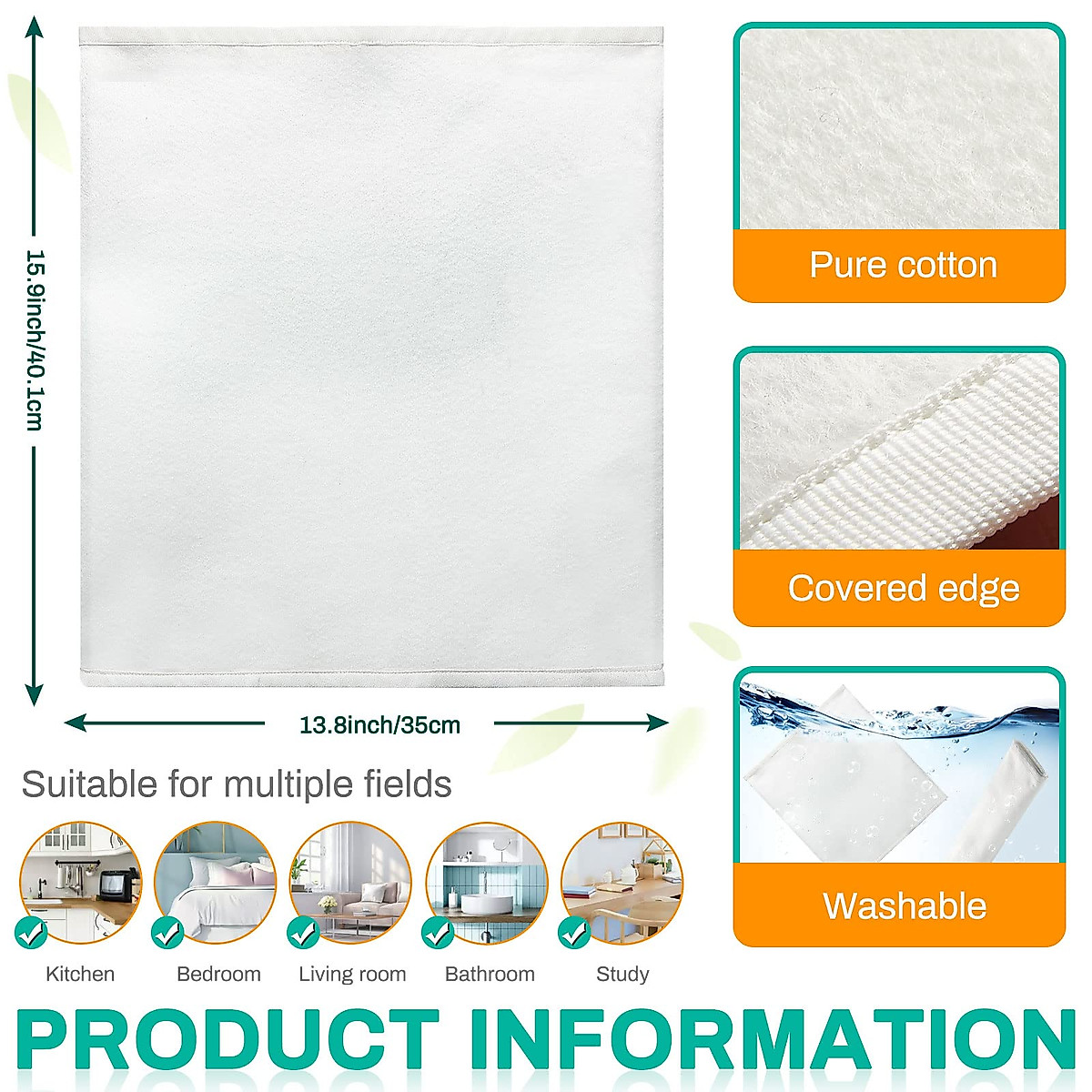 Tatuo 2 Pieces 6 inch Carbon Prefilter for 6 inch Carbon Filter Carbon Air Filter Cotton CoverHome Kitchen Office, 15.9 x 13.8 Inches