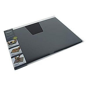 Joseph Joseph Worktop Saver Glass Cutting Board and Serving Board Heat Resistant, 15.8-in x 19.7-in, Black