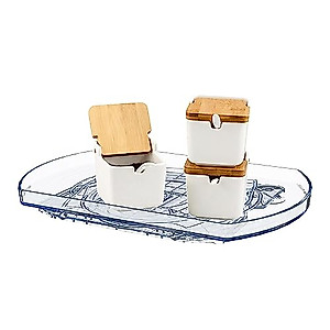 Lazy Susans Turntable Organizer, Clear Rectangular Fridge Organizer Storage Rotating Spice Rack Turntable Rack For Cabinet, Table, Pantry, Kitchen, Countertop