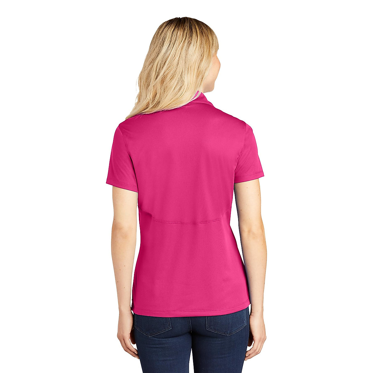 SPORT-TEK Women's Micropique Sport Wick Polo L Pink Raspberry