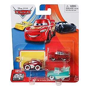 Disney Cars Mini Racers 'Nighttime in Radiator Springs' 3-Pack Cruisin' Lighting McQueen, Red Ramone, Flo