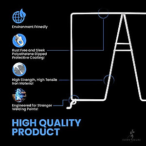 TitanSecure 4 Pack *** New Extra Wide 16 Inch Length*** White Wire Shelf Dividers for Closets - Best Closet Organizer Takes Seconds to Install (ONLY FITS 16 INCH Shelving)