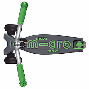 Micro Kickboard - Maxi Deluxe Pro Kick Scooter - Smooth-Gliding, 3-Wheeled, Lean-to-Steer Scooter with Fat, Stable Wheels and Chopper-Style, Adjustable-Height Handlebars Ages 5-12 (Purple)