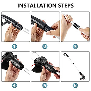 3.7V Cordless Grass Strimmer Sets with Telescopic Rod, Cordless String Trimmer Edger Lawn Tool Battery Powered 1200mAh, Lightweight Grass Trimmer Weed Eater Brush Cutter for Garden Yard