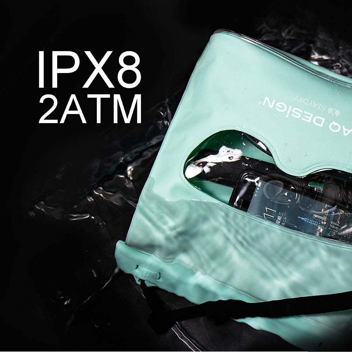 LAQ DESiGN Perspective Waterproof Dry Bag with Shoulder Strap for Kayaking, Beach, Rafting, Boating, Hiking, Camping and Fishing with Waterproof Phone Pouch, Secure Closure To Keep Your Valuables Dry