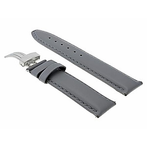 Ewatchparts 18-24MM GENUINE LEATHER WATCH BAND SMOOTH DEPLOY CLASP COMPATIBLE WITH IWC