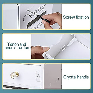 Amikadom #77GU37 Desk Organizers and Accessories Desk Storage Box Vanity Organizer Cosmetic Storage Organizer Bathroom Counter Or Cloa