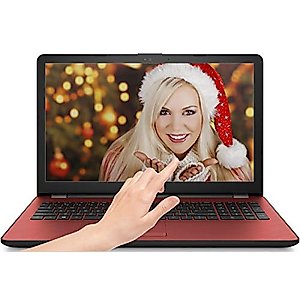 HP Flyer Red 15.6 Inch Touchscreen Laptop Intel Pentium Gold Processor N4417U 2.30 GHz 4GB RAM, 500GB Hard Drive, DVD Drive, HD Webcam, Windows 10 Home) (Renewed)