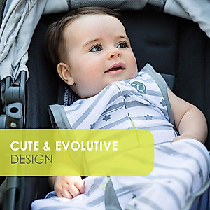 bblüv - Sleëp - Transition Zipper Swaddle Sack with Removable Sleeves -Arms Up Swaddle for Newborns and Infants - Extra Large