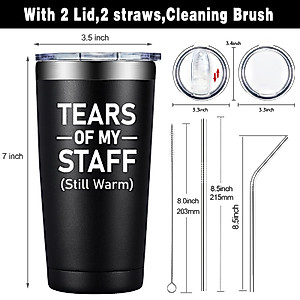 DOEARTE Christmas Gifts for Boss - Tears of My Staff - Boss Gifts for Men - Appreciation, Retirement Gifts for Boss, Employees, Leader - 20oz Boss Tumbler