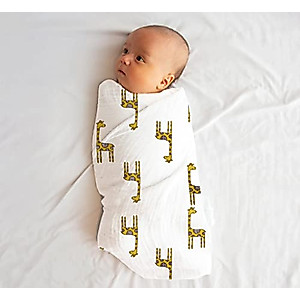 100% Muslin Swaddle Blankets,Baby Swaddling Blankets for New Born, Baby Receiving Blankets Unisex, Soft, Warm and Cosy Baby Blankets Pack of 4, Size 47 x 47 inches,Gift for New Mom Animal Cloud