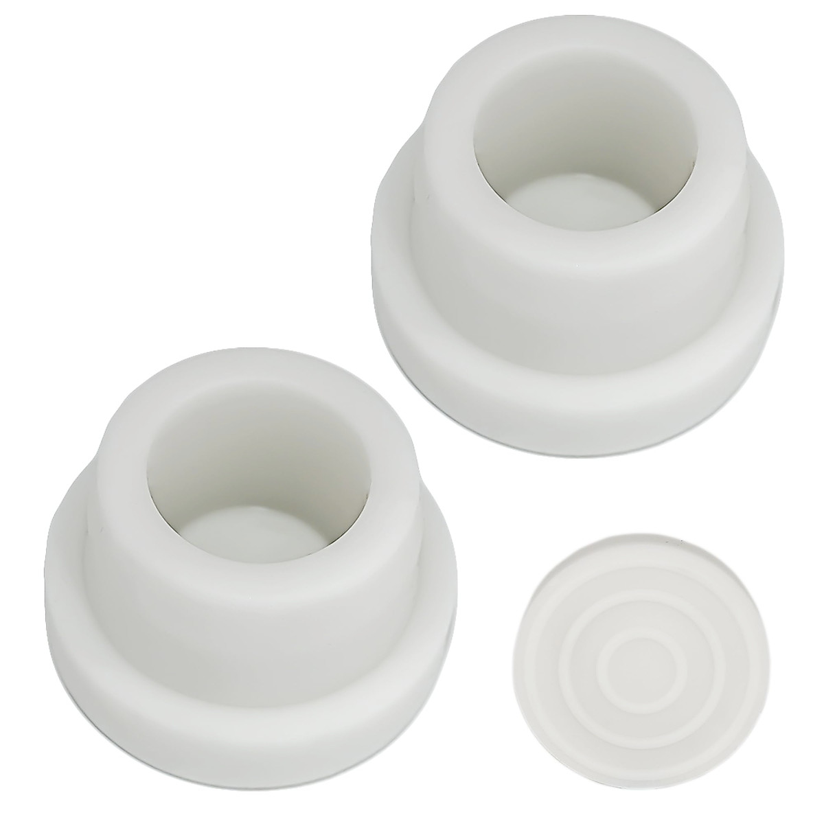 Fosenlion Pool Ladder Bumper, Inground Ladder Pads Fits 1.9 inch Ladder Tube, Rubber Ladder Bumper Anti Slip That Enhance Safety and Comfort for Your Pool Experience, White (2 Pack)