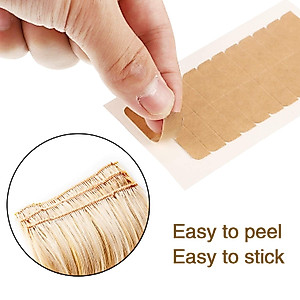 WIGI 180 Pieces Premium Double Sided Tape for Hair Extensions Wigs, Hair Extension Tape tabs Replacement Tape for Hair Extensions, 4 x 0.8 cm