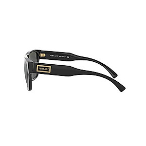 Versace Man Sunglasses Black Frame, Dark Grey Lenses, 56MM