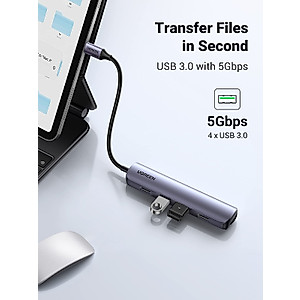 UGREEN USB C Hub HDMI 4K with 4 Ports USB 3.0 5Gbps 5 in 1 USB C to HDMI Adapter Multiport USB Compatible with iPhone 16 Plus Pro Max 15 MacBook iPad Pro Air 2024 Surface Pro Galaxy S24 Tab S9