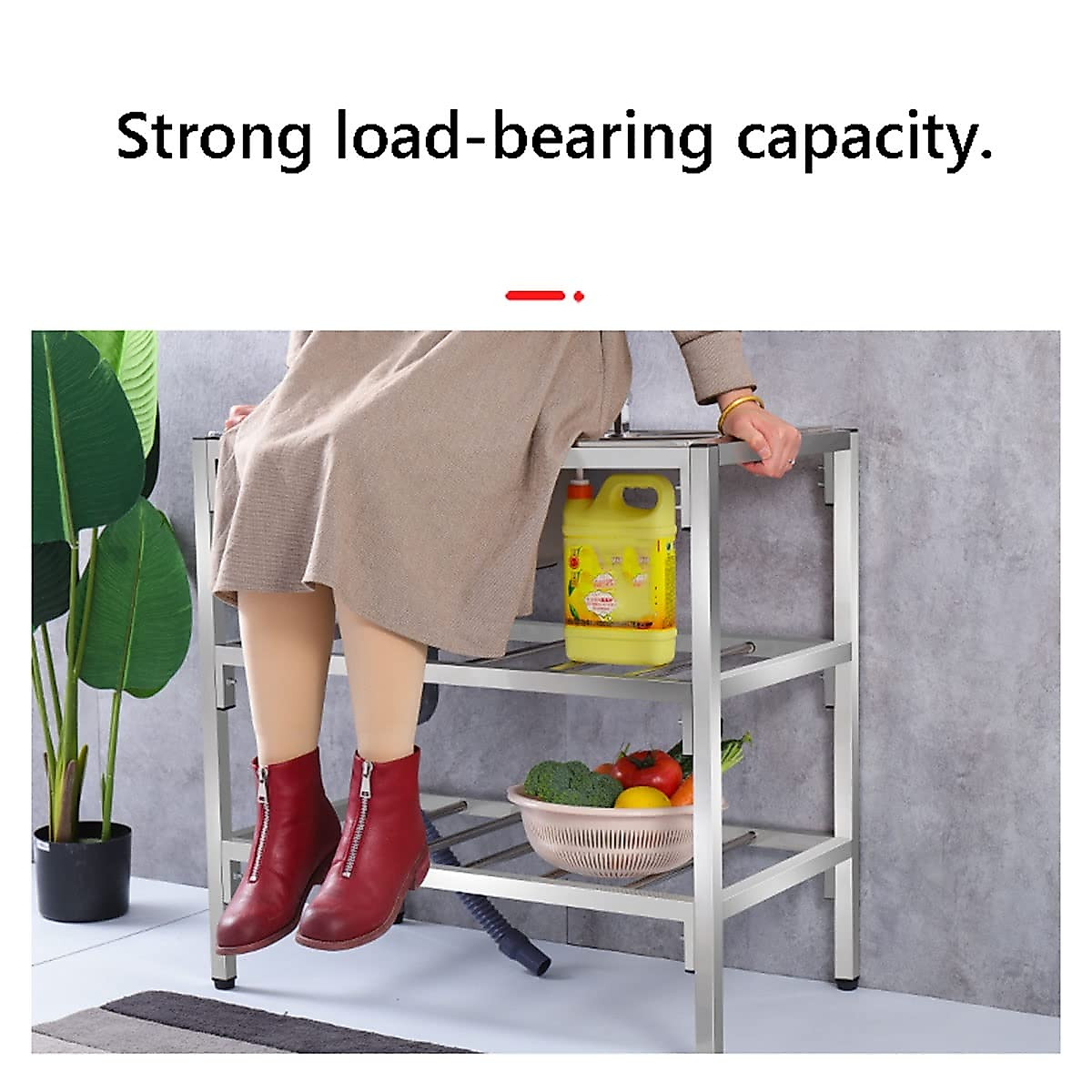 MELPIS Freestanding Kitchen Sink - 30" x 16" Stainless Steel Sink, Commercial Restaurant Bar Sink Set w/Faucet & Drainboard, Space Saving Laundry Tub, Utility Single Bowl Sink for Laundry