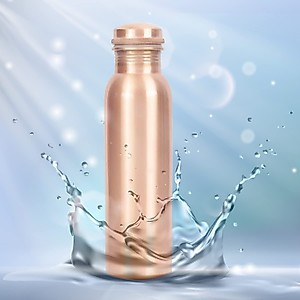 Moonovator Copper Water Bottle – 34 Oz, Large Vessel, Ayurvedic Copper Bottle, Leak Proof, Drinking Bottle | Copper Pitcher, Stay Hydrated and Enjoy Immediate Health Benefits (Plain)